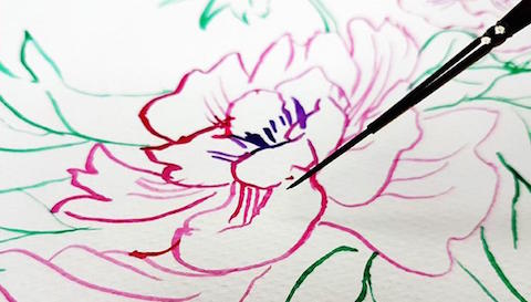 Painting Fine Lines Using a Rigger Brush