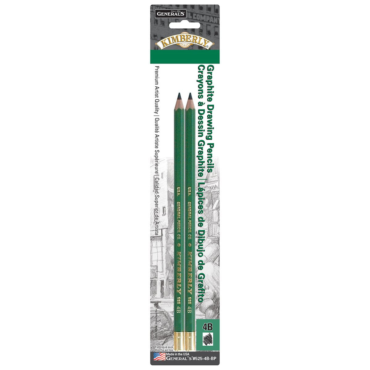 General Pencil 4B Kimberly Graphite Drawing Pencil 2 Pack