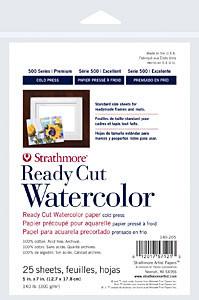 Strathmore Artist Papers 500 Series 140 lb. Ready Cut Watercolor Paper